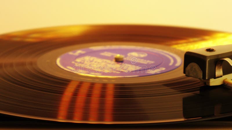 Vintage Vinyl Disc on Turntable Record Player Stock Footage - Video of ...
