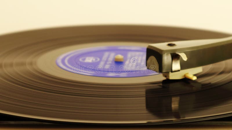 Vintage Vinyl Disc on Turntable Record Player Stock Video - Video of ...