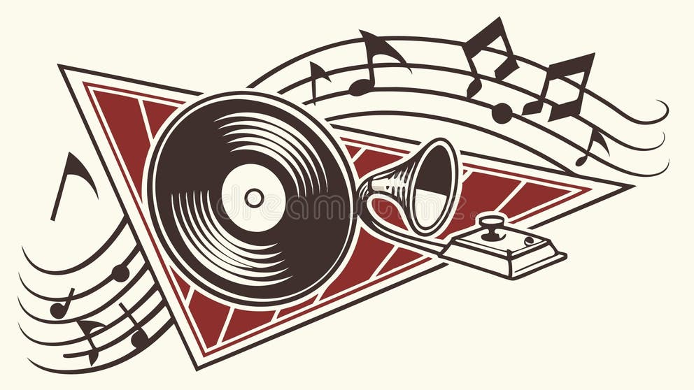 Vintage Vinyl Player, Gramophone Record Deck, Retro Audio System ...