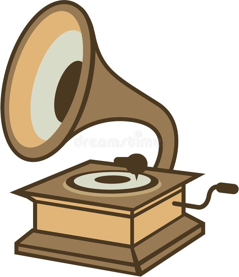 Vintage Vinyl Player Vector Stock Vector - Illustration of clip ...