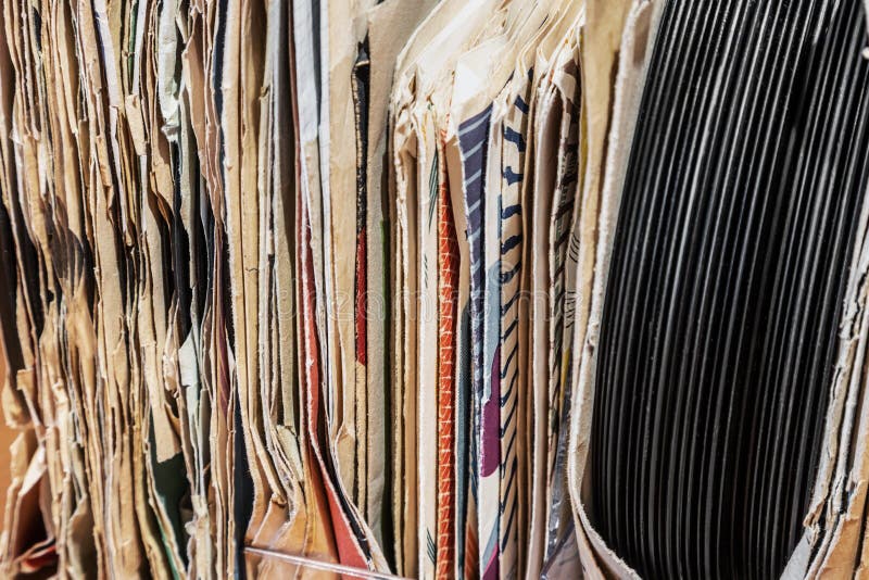 Vintage Vinyl Records, a Stack of Vinyl Records Stock Photo - Image of ...