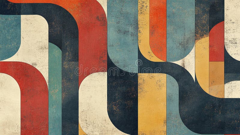 Vintage Vinyl Texture with Modern Geometric Overlay and Subtle ...