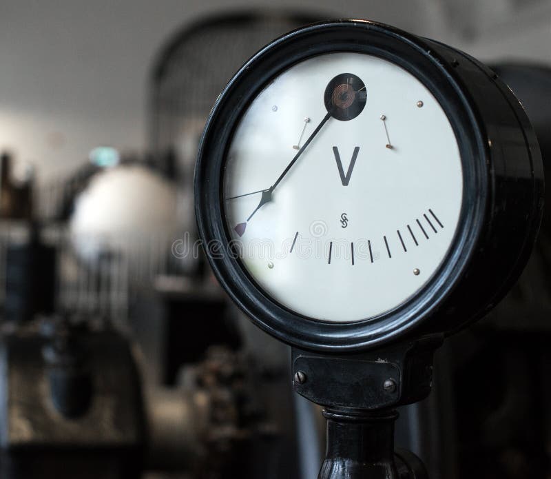 Vintage voltmeter. stock image. Image of mechanism, energy - 49364551