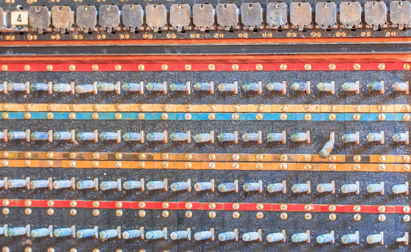 Vintage Volume of Old Amplifier Stock Image - Image of electric ...