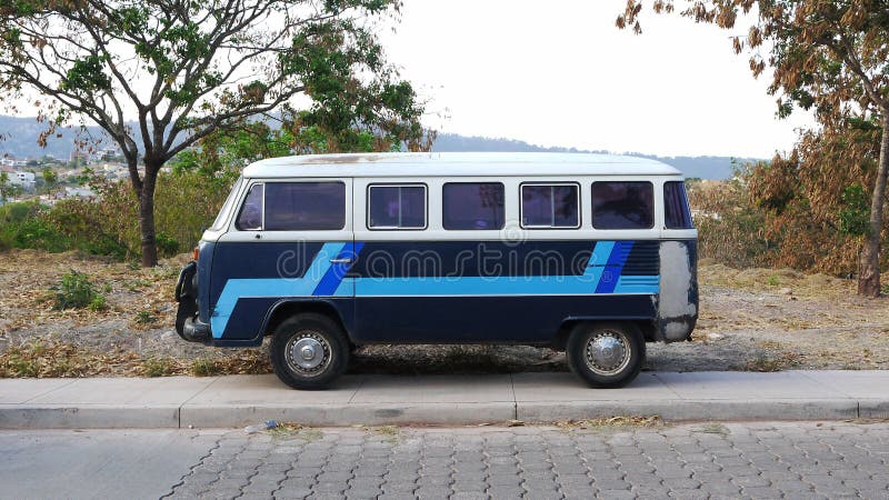 Vintage VW Bus stock photo. Image of front, vintage, honduras - 58139214