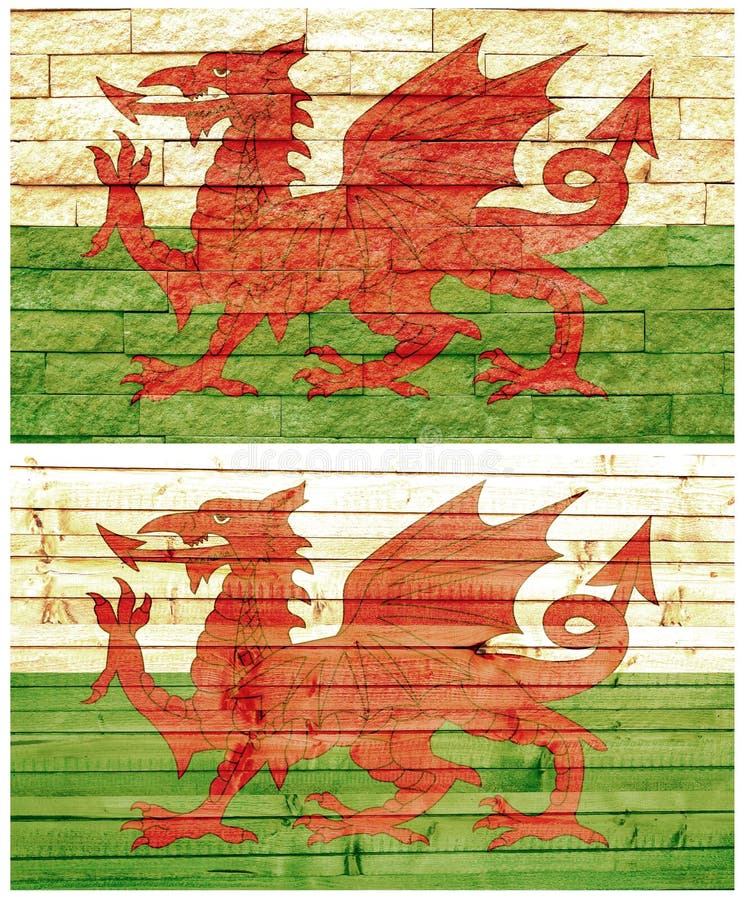 Vintage wall flag of Wales stock photo. Image of background - 29258002