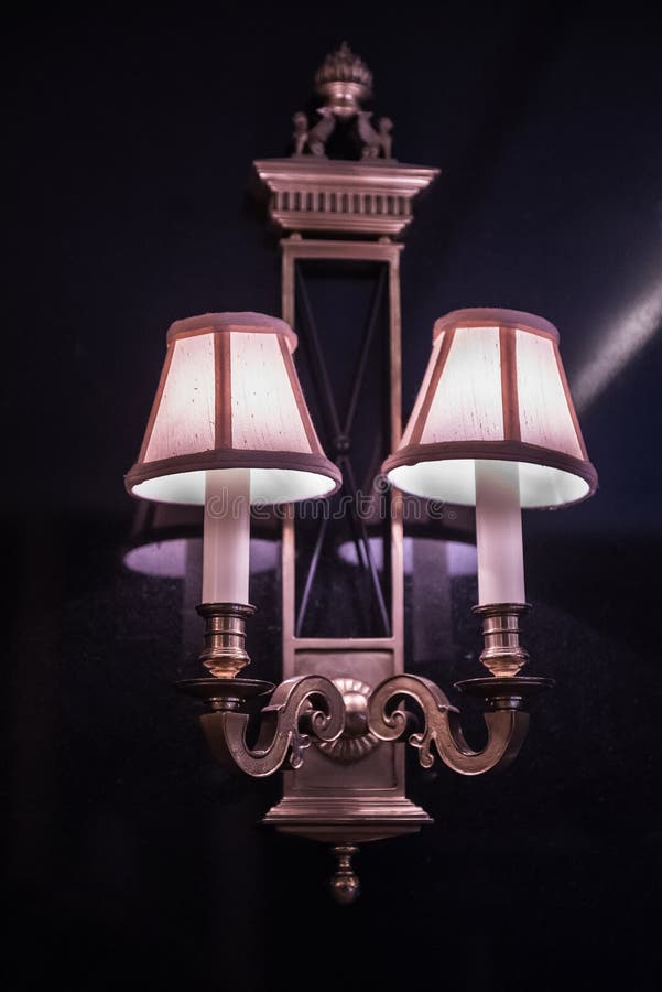 Vintage wall lamp stock image. Image of architecture - 114871073