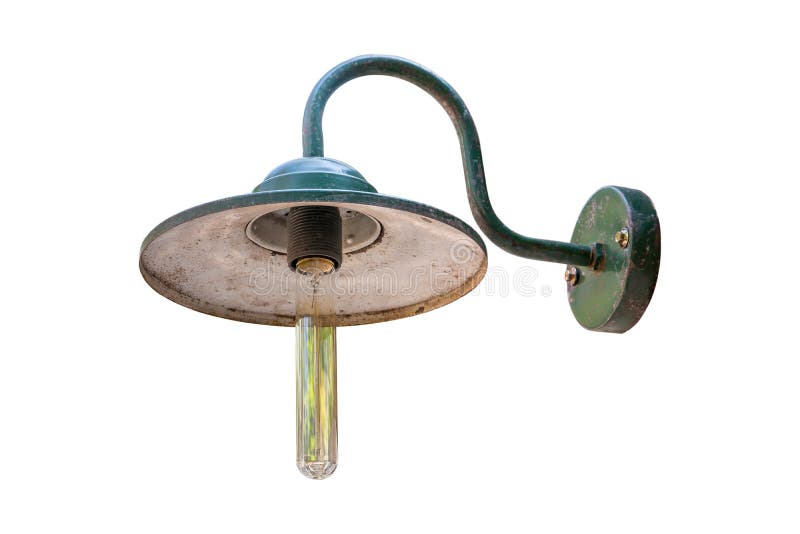 Vintage Wall Lamp Isolated on White Background. Retro Wall Lamp ...