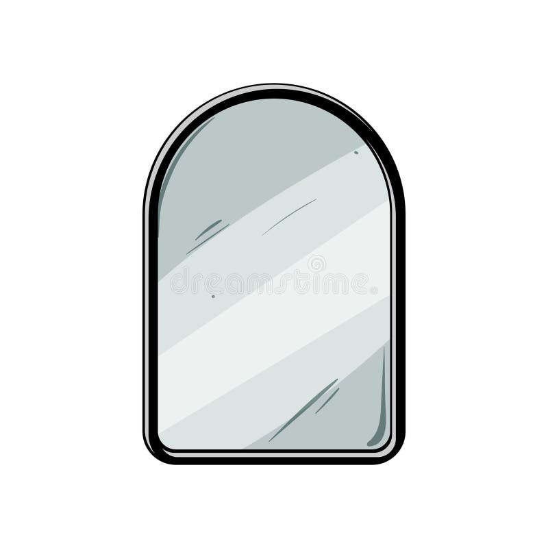 Vintage Wall Mirror Cartoon Vector Illustration Stock Vector ...