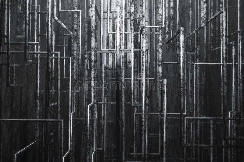 Vintage Wall Texture Background with Pipes for Design and Creativity ...