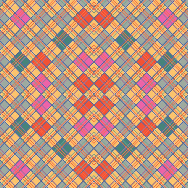 Vintage Wallpape in Checkered Stock Vector - Illustration of clip ...