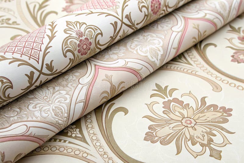 Vintage Wallpaper with Classy Patterns Stock Illustration ...