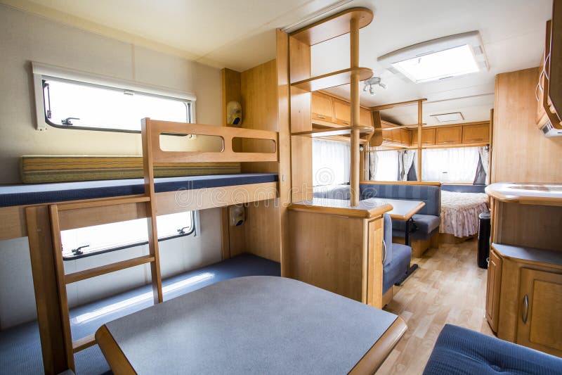 Vintage Wanderlust: Inside the 2001 Caravan Retreat Stock Image - Image ...