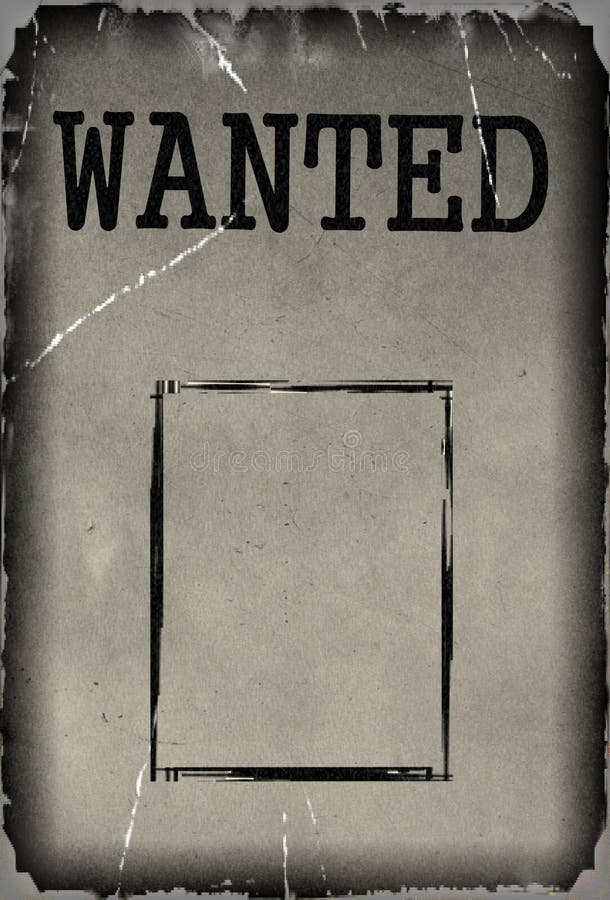 Vintage wanted poster stock photo. Image of paper, nail - 8691964
