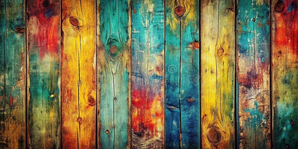 Vintage WashedOut Grunge Wood Plank Background Rustic Distressed Timber ...