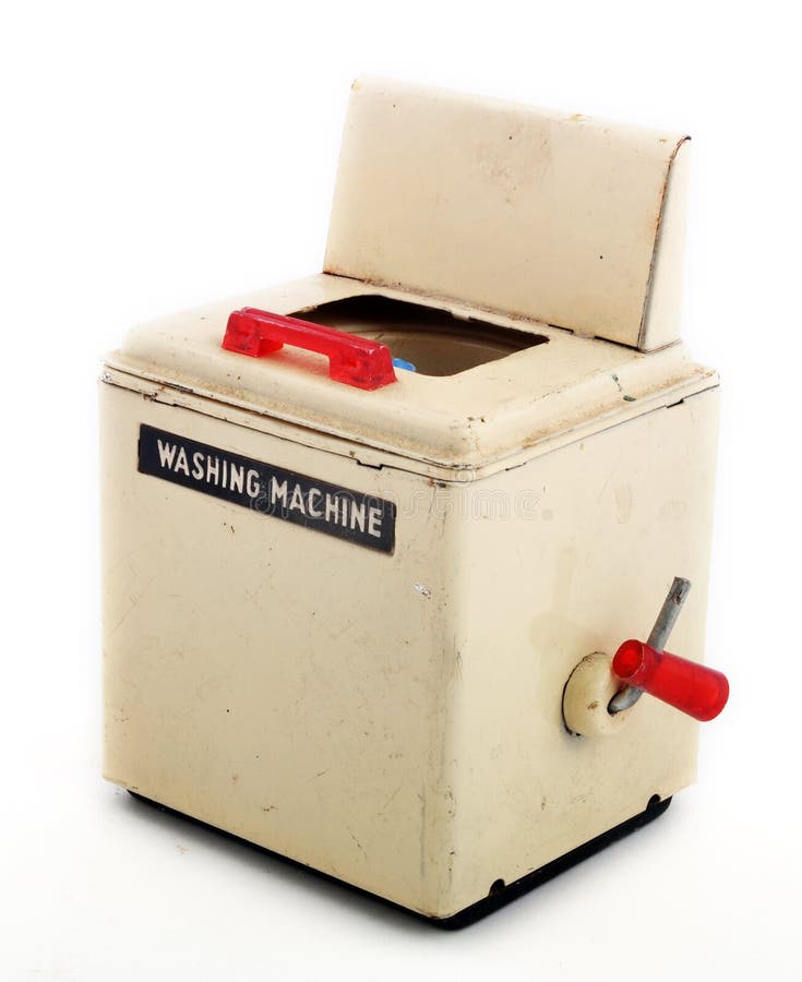 Vintage Washing Machine Isolated. Stock Image - Image of machines ...