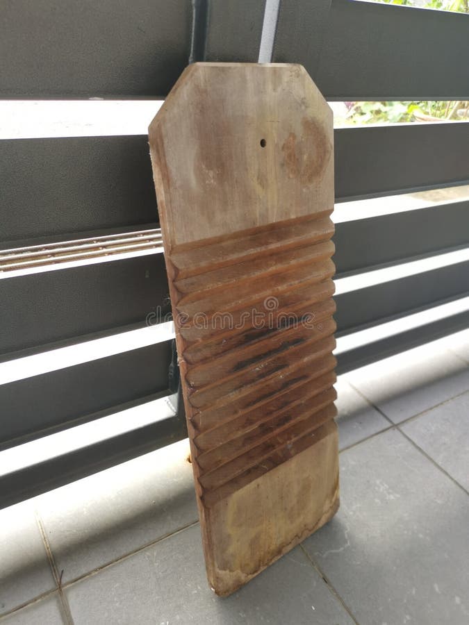 Vintage Washing Wood-based Board for Clothes Stock Image - Image of ...