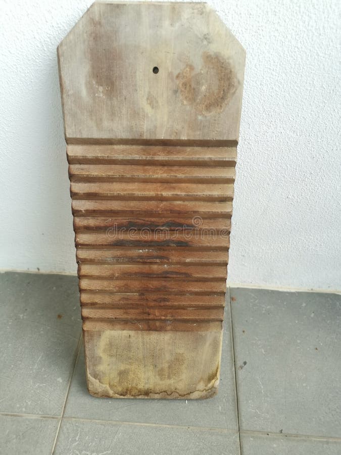 Vintage Washing Wood-based Board for Clothes Stock Photo - Image of ...