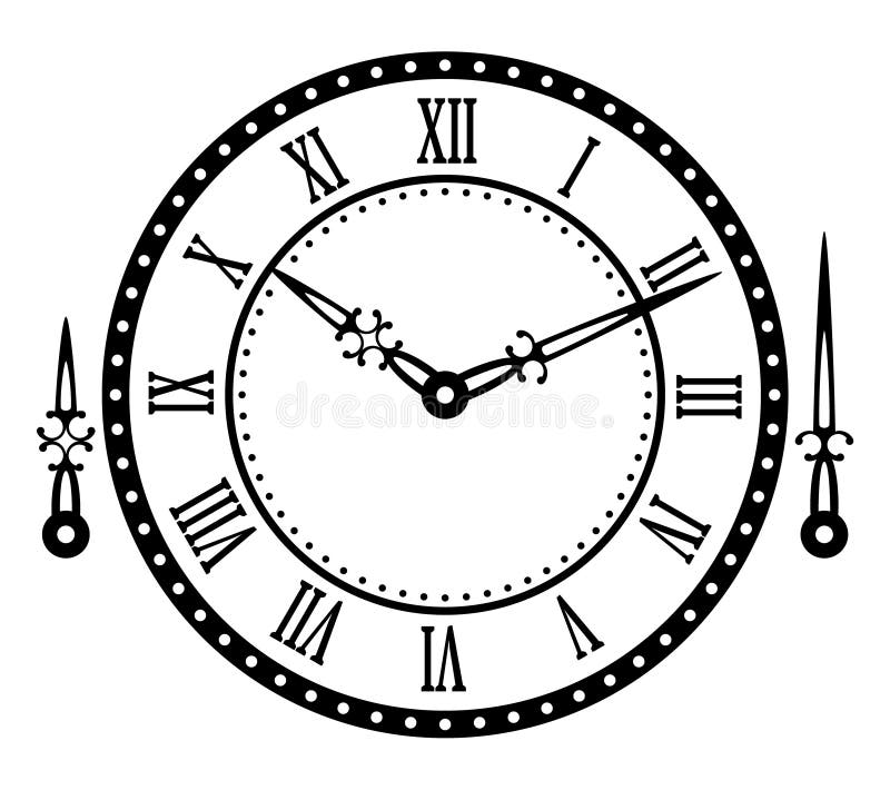 Vintage Watch Dial with Arrows. Vector Illustration Stock Vector ...
