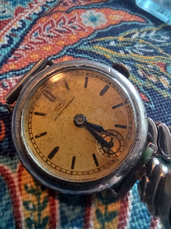 Vintage Watch Face with Character Stock Photo - Image of wristwatch ...