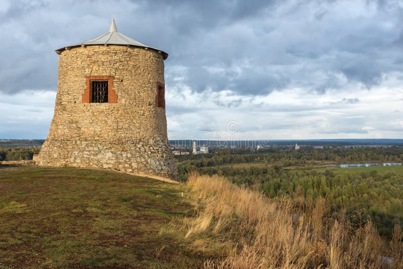 Vintage watch tower stock image. Image of ruins, architechture - 90843923