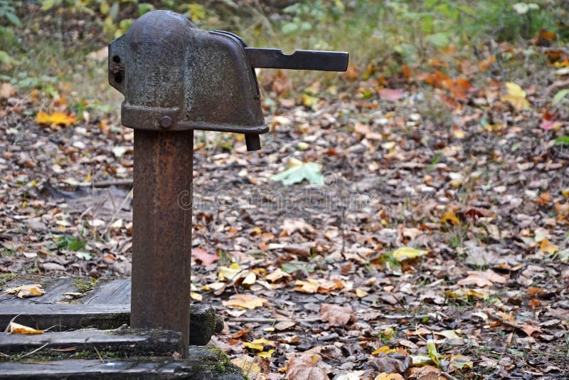 Vintage water-pump stock image. Image of pipe, machine - 62362775