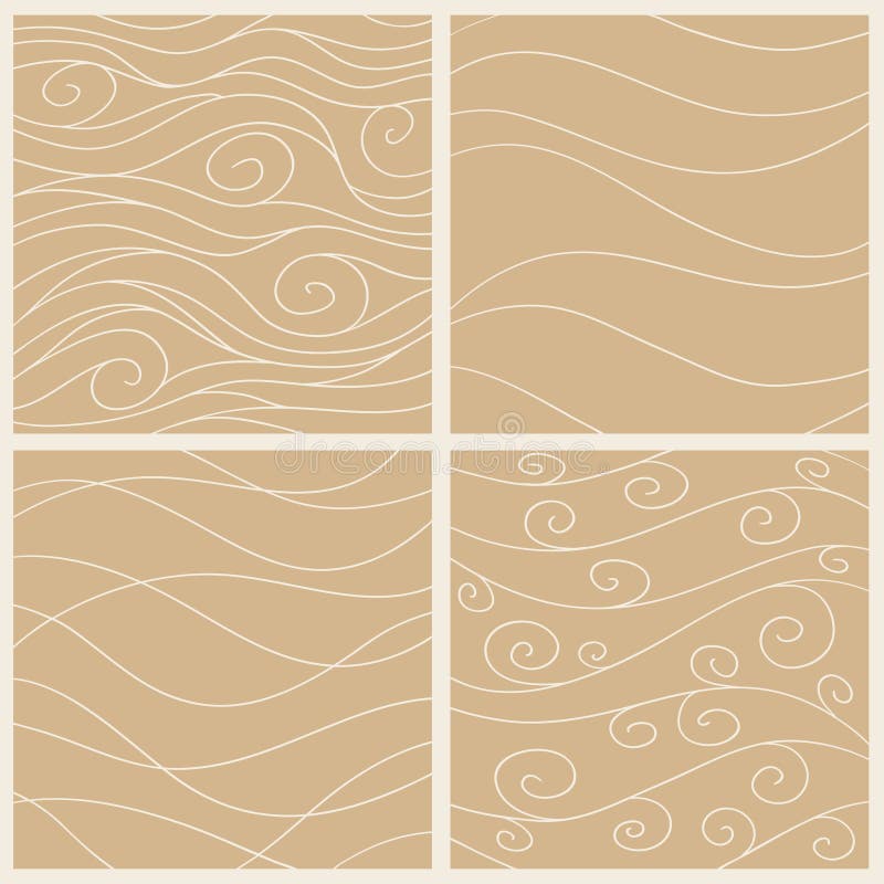 Vintage wavy patterns set stock vector. Illustration of backdrop - 86473231