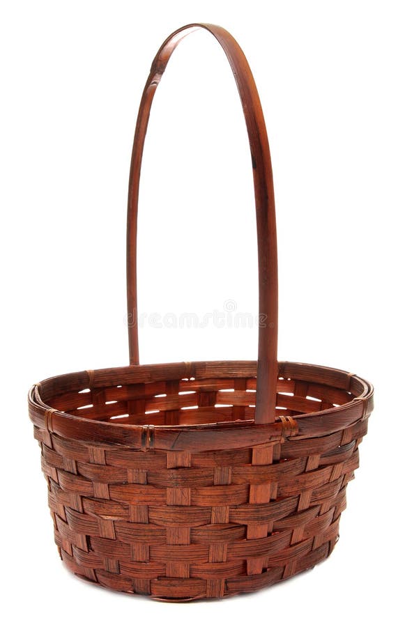 Vintage Weave Wicker Basket Stock Photo - Image of fiber, white: 252914068