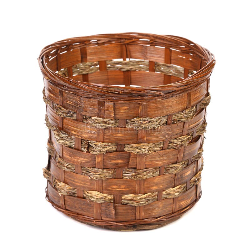 Vintage Weave Wicker Basket Stock Image - Image of dinner, handiwork ...