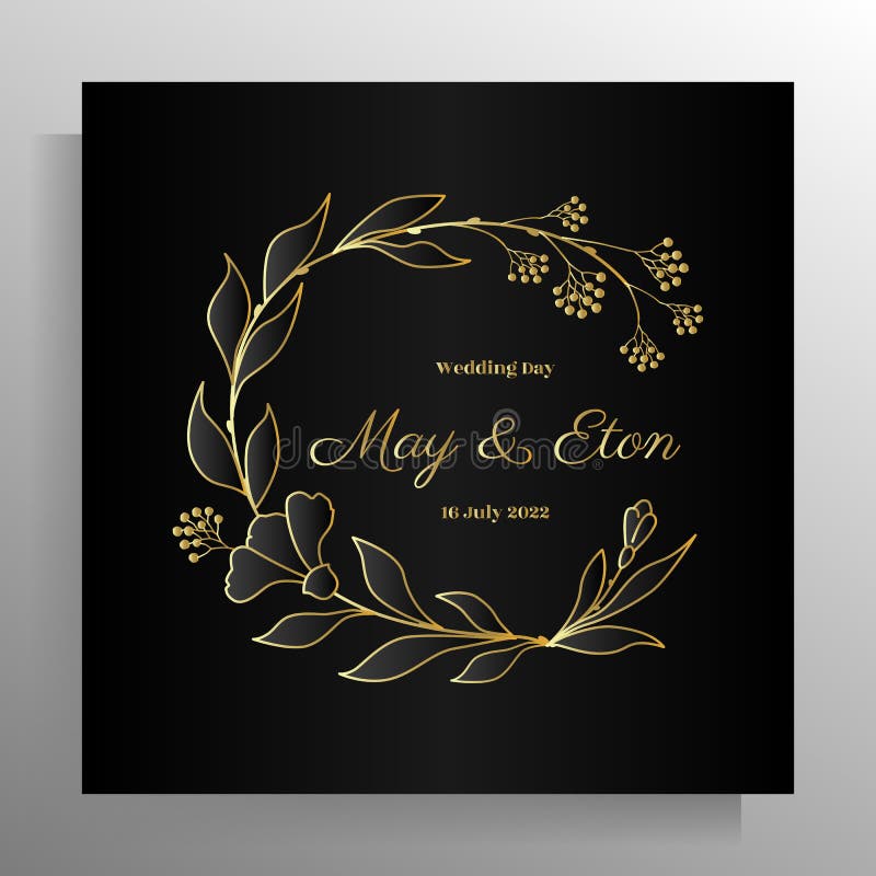 Vintage Wedding Invitation Design. Stock Illustration - Illustration of ...