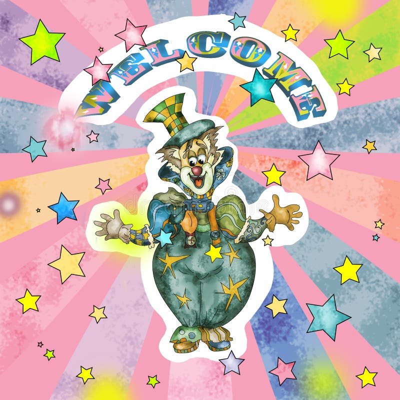 Clown Welcome Stock Illustrations – 341 Clown Welcome Stock ...