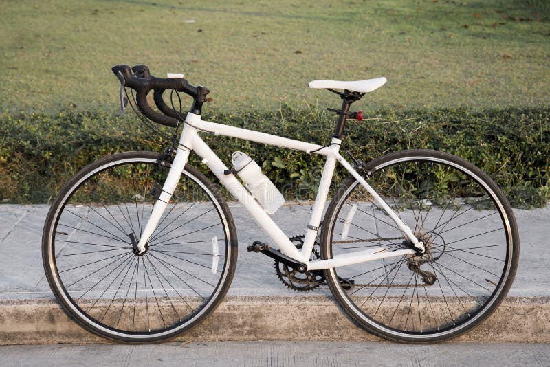 Vintage white bicycle stock image. Image of beautiful - 51287405