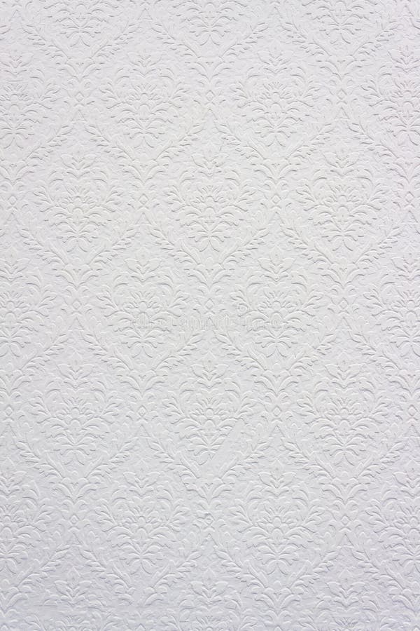 Vintage White Floral Pattern, Wallpaper Stock Photo - Image of indoors ...
