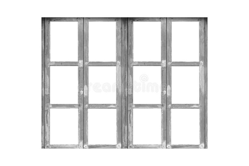 White Painted Wooden Window Frame Isolated on a White Background Stock ...