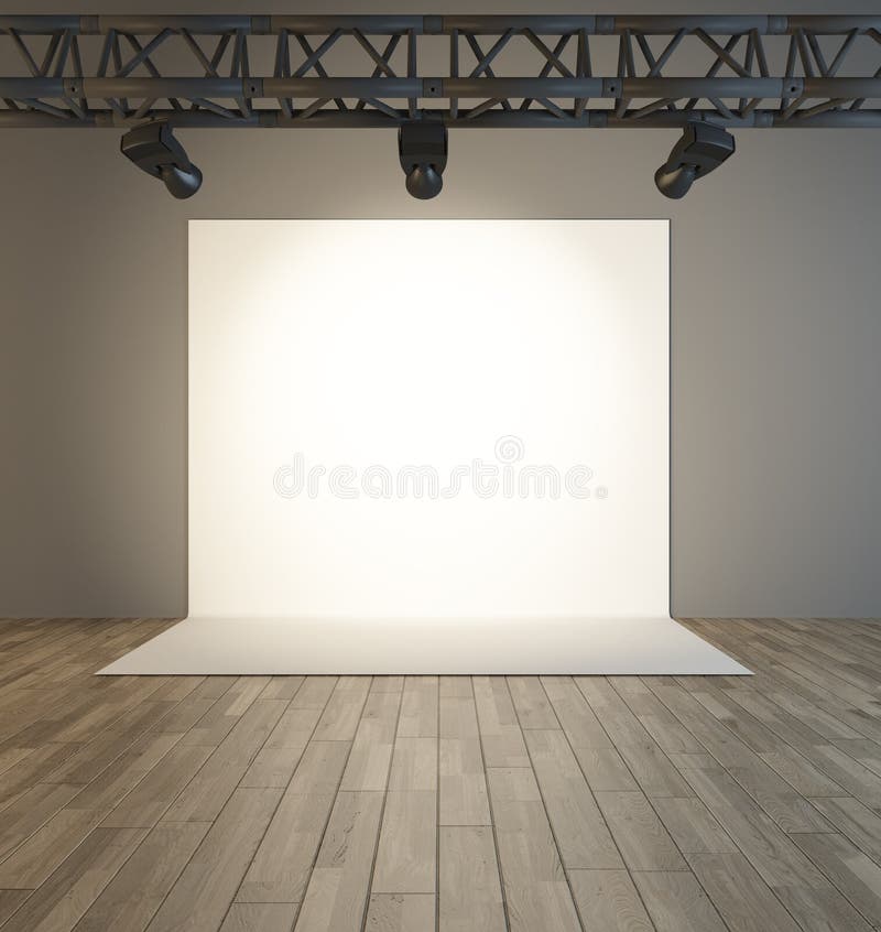 Vintage White Scene Under Tree Spotlight Stock Illustration ...