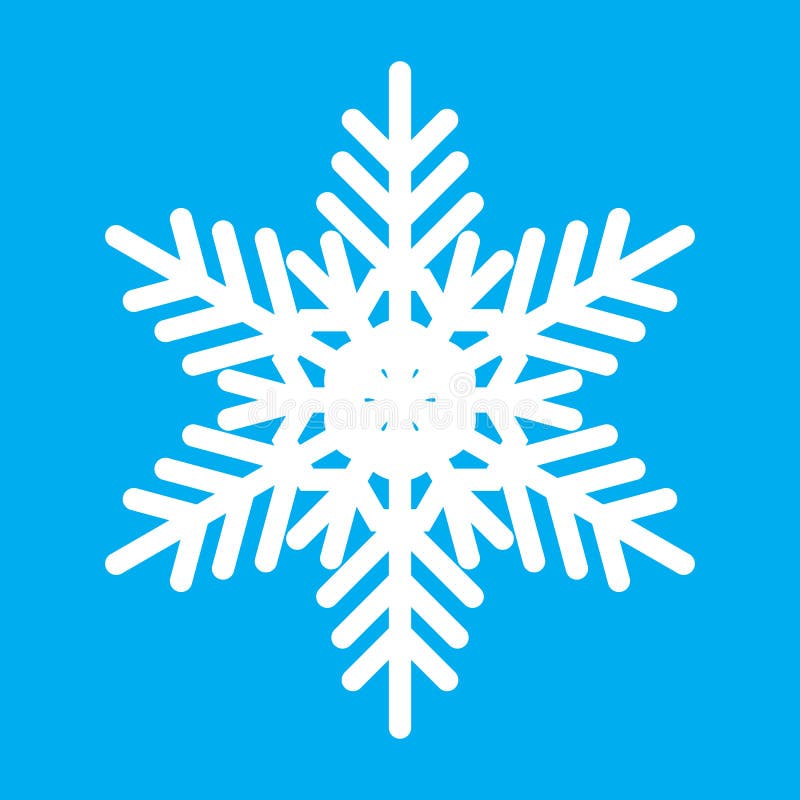 Vintage White Snowflake Icon Stock Vector - Illustration of icon, flat ...