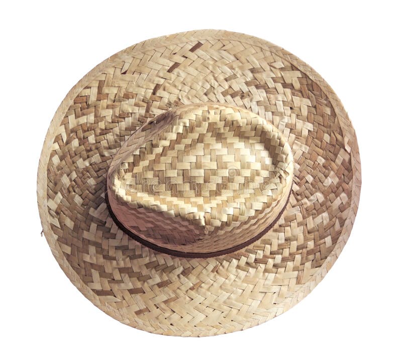 Vintage wicker farmer hat stock image. Image of cool - 43427983