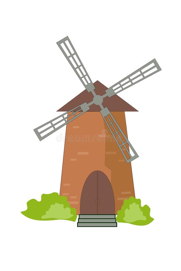 Cartoon Windmill Stone