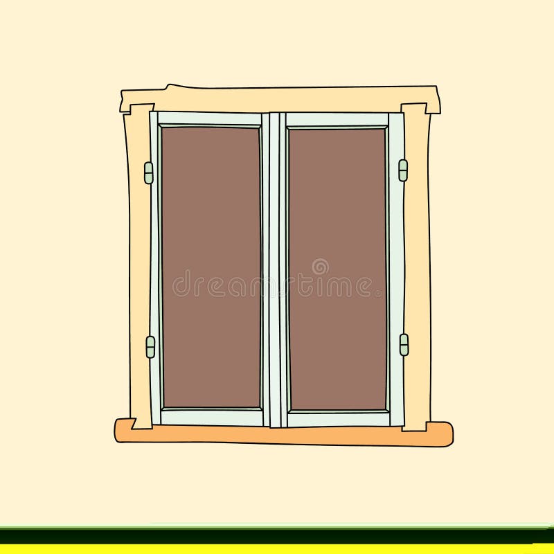 Vintage window. Vector stock vector. Illustration of elements - 63312488