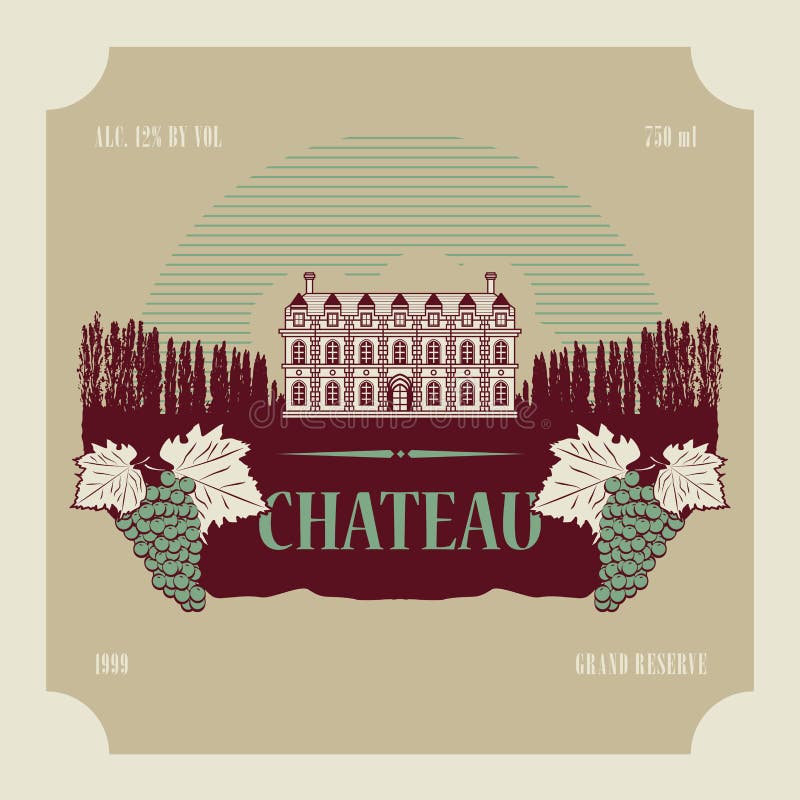 Vintage wine label stock vector. Illustration of menu - 65086101