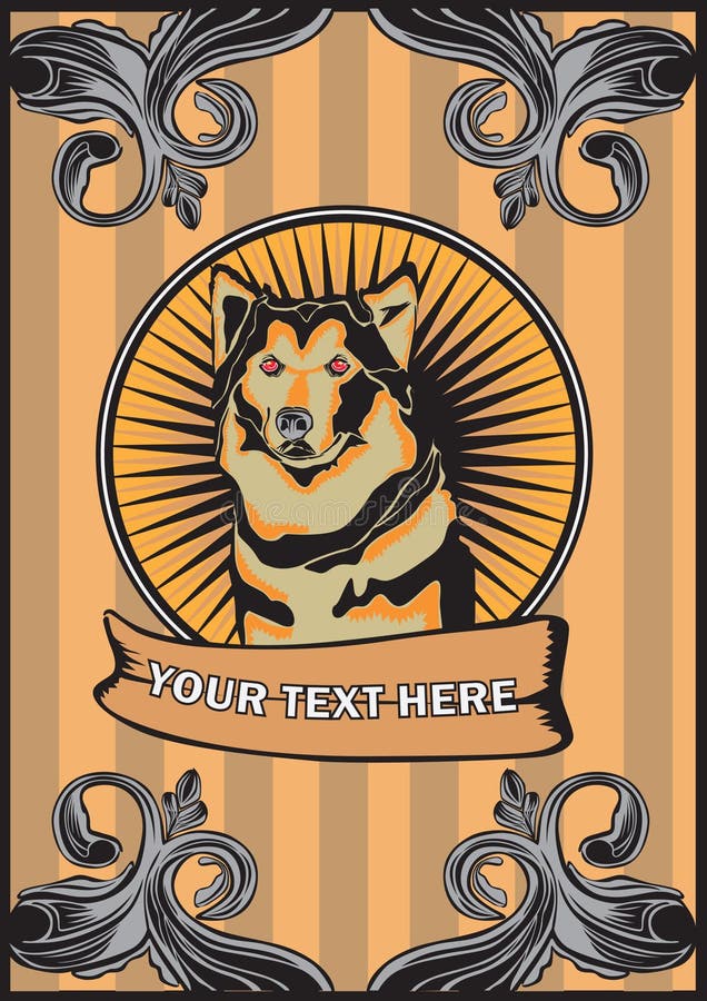 Wolf Label. Vector Illustration Decorative Design Stock Vector ...