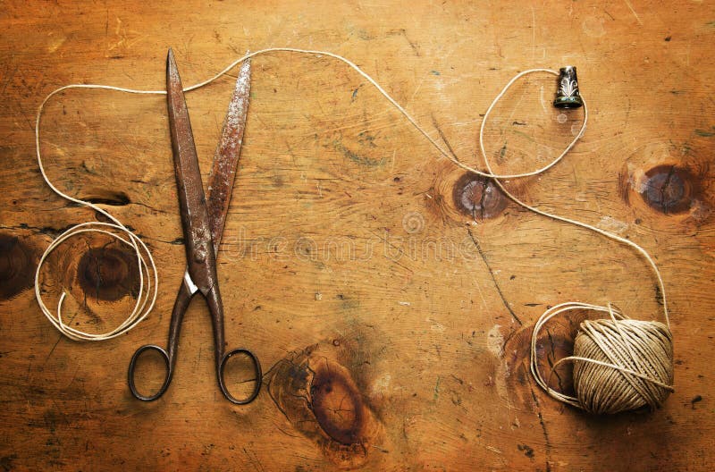 Thimble and thread stock image. Image of craft, machine - 97417269