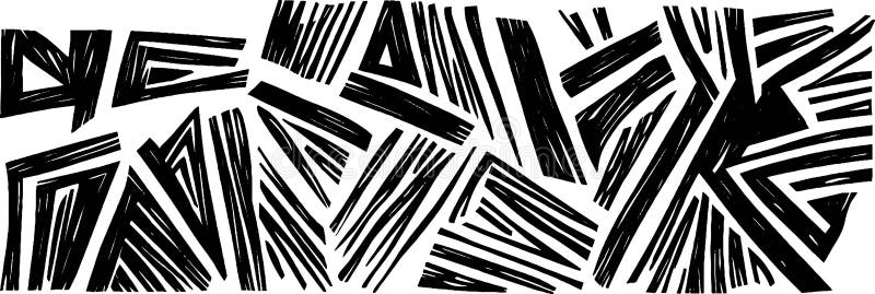 Vintage Woodcut Illustration Showcasing Intriguing Abstract Geometric ...