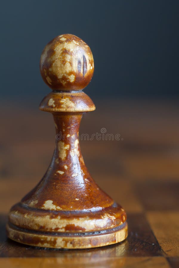 Vintage Wooden Chess Pieces on an Old Chessboard. Stock Image - Image ...