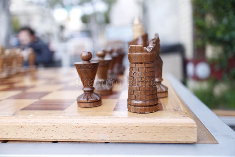 Vintage Wooden Chess Set Outdoor Table Stock Photos - Free & Royalty ...