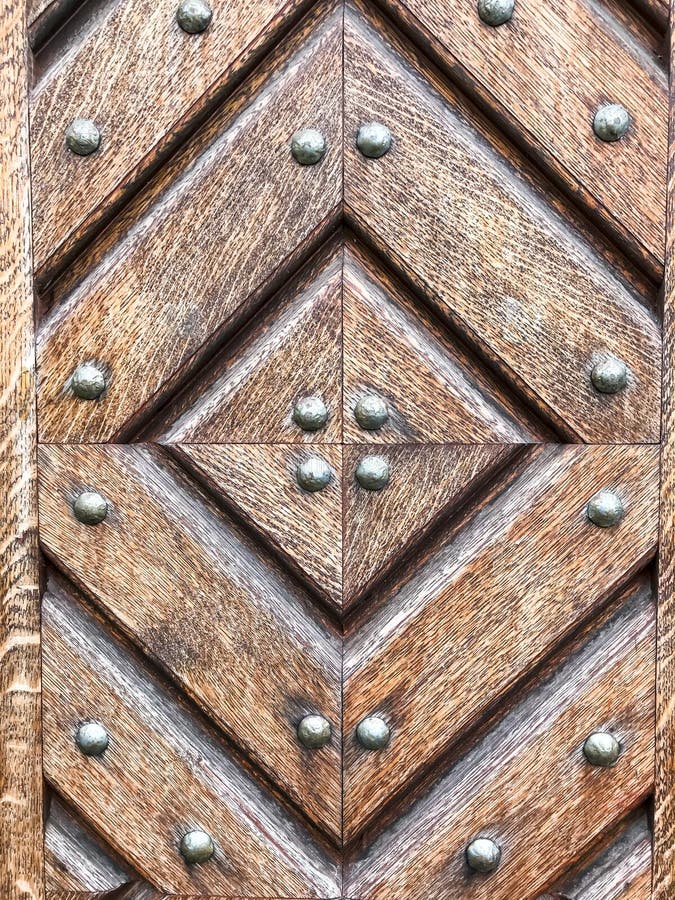 Vintage Wooden Doors with Pattern Stock Photo - Image of closed ...