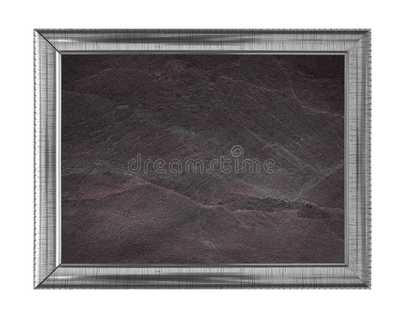Vintage Wooden Frame on Black Slate Background. Stock Image - Image of ...