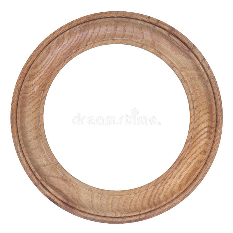 Round Wooden Frame on Wood Background Stock Image - Image of vintage ...