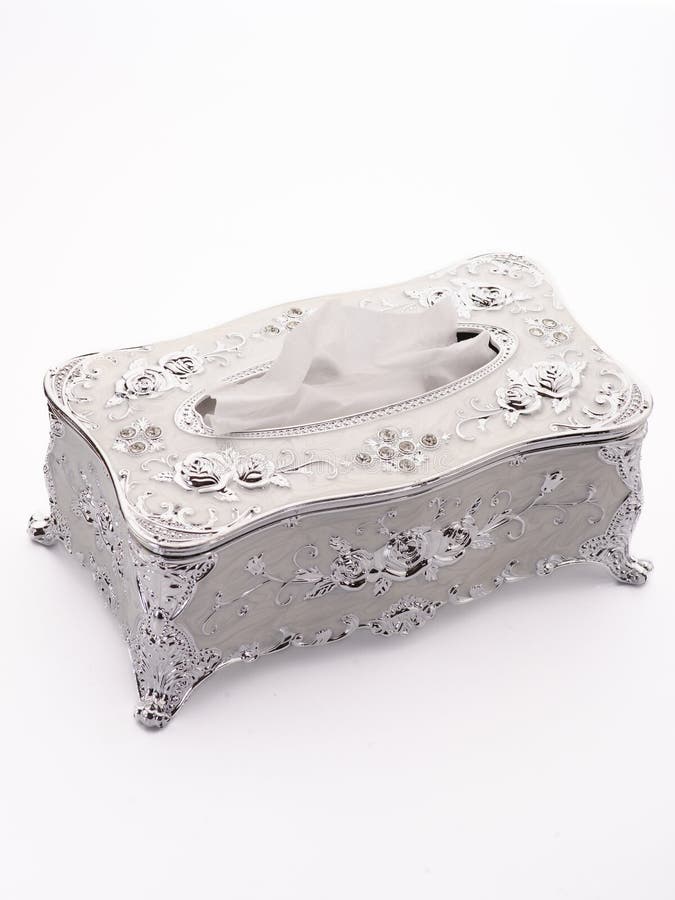 Vintage Wooden Hinged Tissue Box on Wooden Table Stock Photo - Image of ...