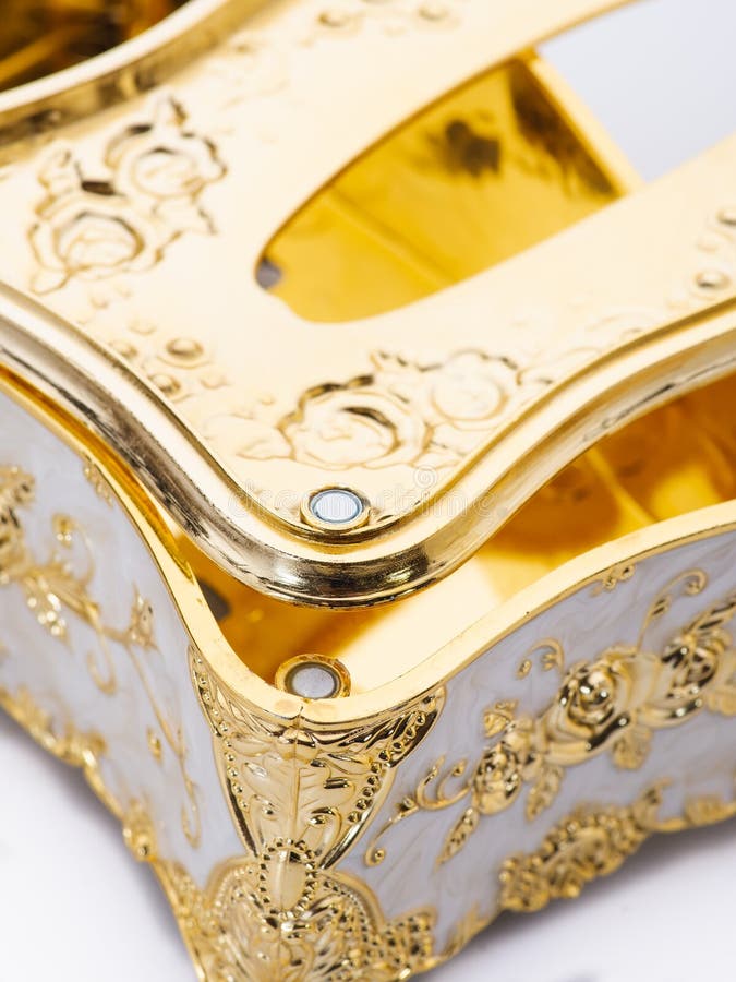 Vintage Wooden Hinged Tissue Box on Wooden Table Stock Photo - Image of ...